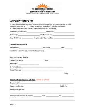 Fillable Online RPL application form Fax Email Print - pdfFiller