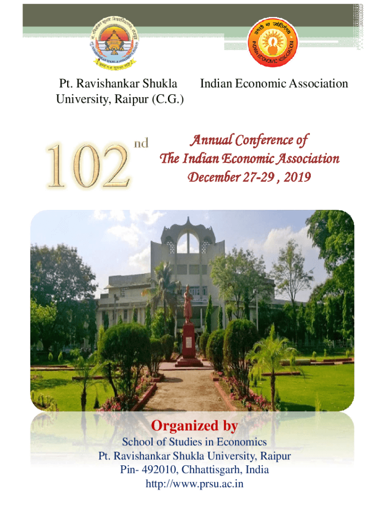 Fillable Online Annual Conference of The Indian Economic Association ...