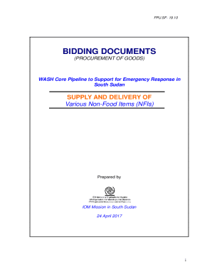 Fillable Online BIDDING DOCUMENTS (PROCUREMENT OF GOODS) ... Fax Email ...