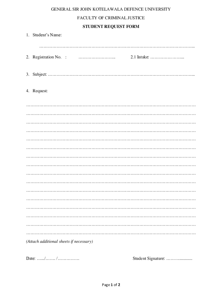 Fillable Online student request form Fax Email Print - pdfFiller