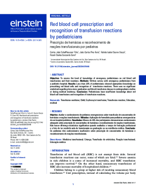 Fillable Online Red blood cell prescription and recognition of ...