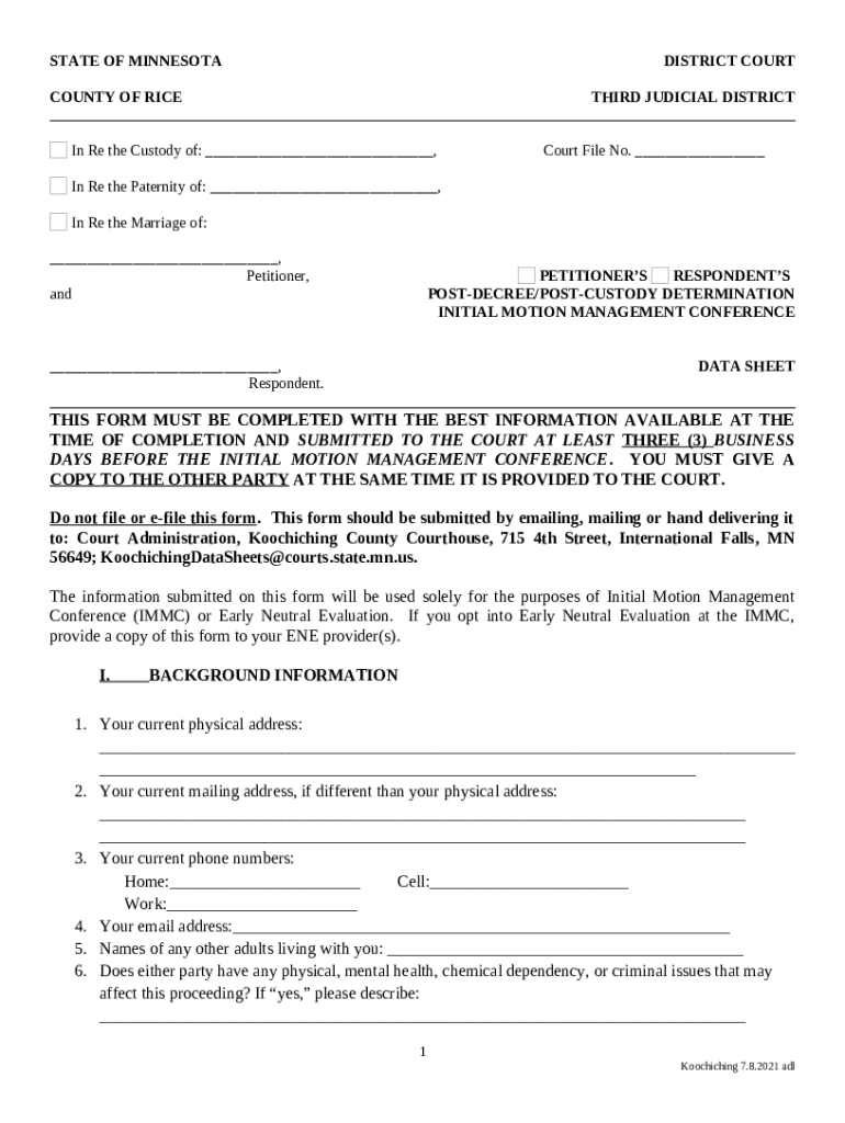 emergency motion for child pick-up order Doc Template | pdfFiller