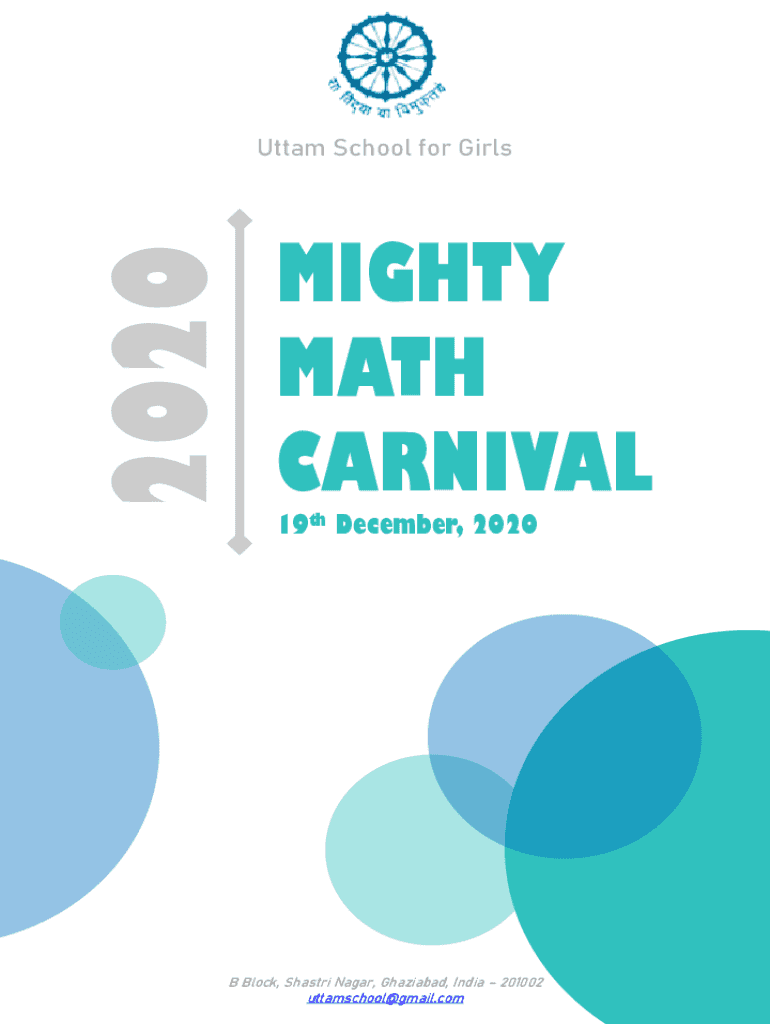 Fillable Online Mighty Math Carnival - "Mathematics Unites" Fax Email ...
