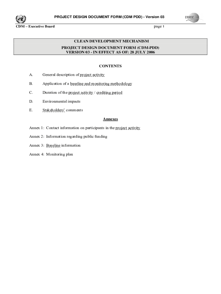 Fillable Online Baseline methodologies for clean development ... Fax Email Print - pdfFiller