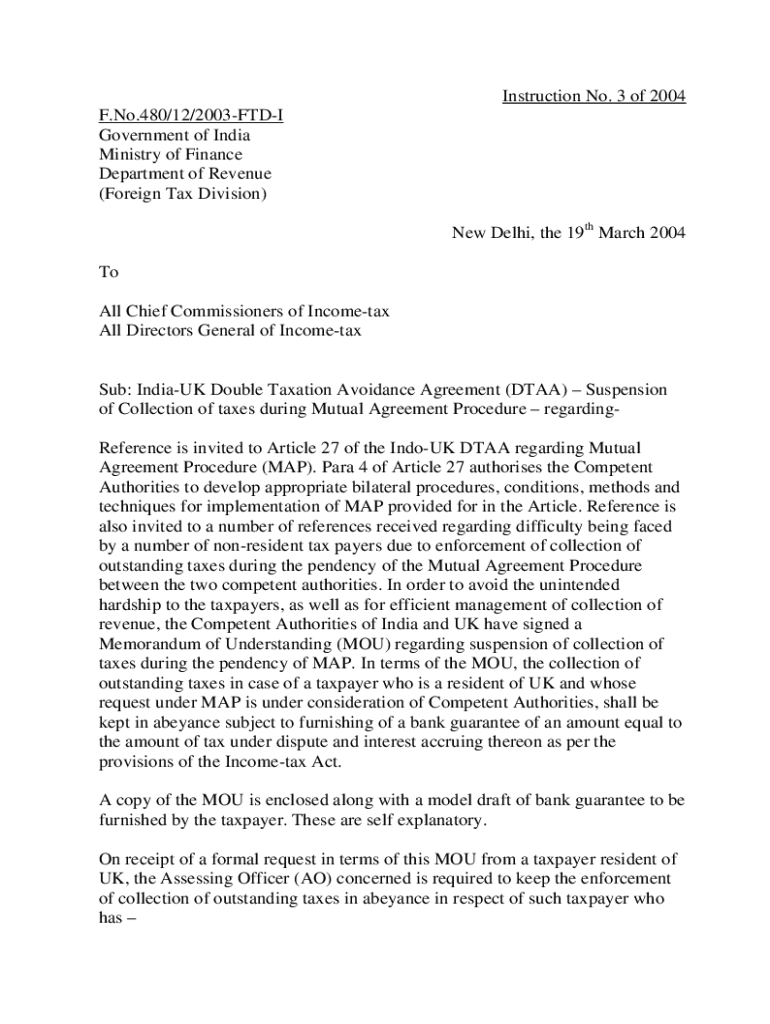 Fillable Online UK India MOU on MAP cases. India-UK MOU on Mutual ...