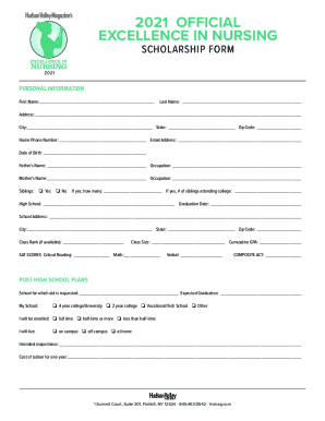 Fillable Online Nursing Scholarship Essay TemplatePDF Format Fax Email ...