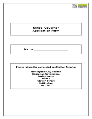 School governors application Doc Template | pdfFiller