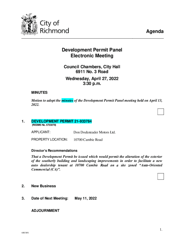 Fillable Online Agenda Packets Fax Email Print - pdfFiller