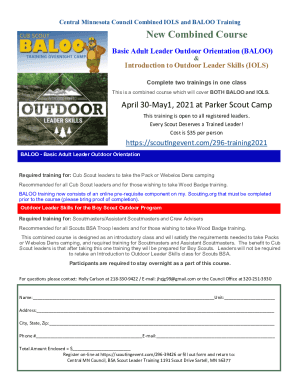 Fillable Online Ok Cub ScoutsWho's Ready to Go Camping ... Fax Email ...