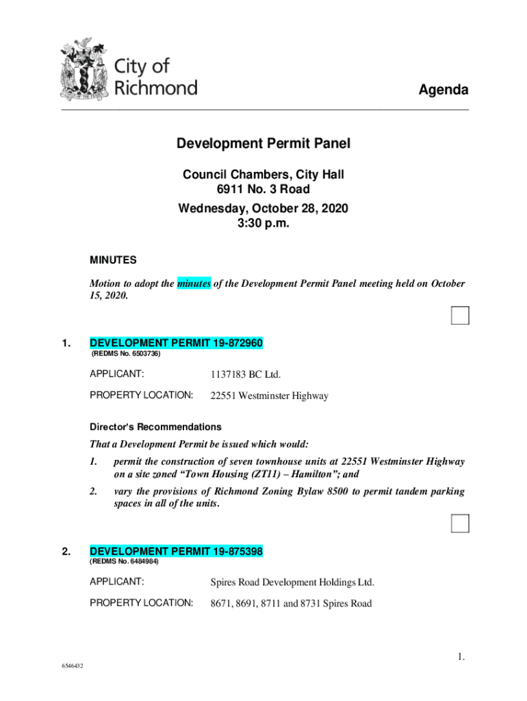 Fillable Online DEVELOPMENT PERMIT 19-872960 Fax Email Print - pdfFiller
