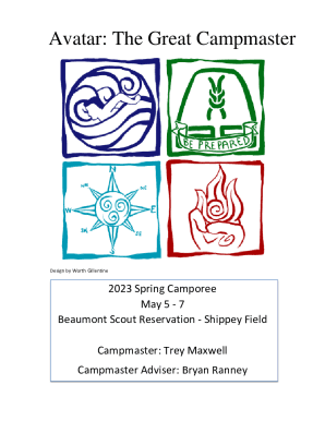 Fillable Online Avatar: The Great Campmaster Fax Email Print - pdfFiller