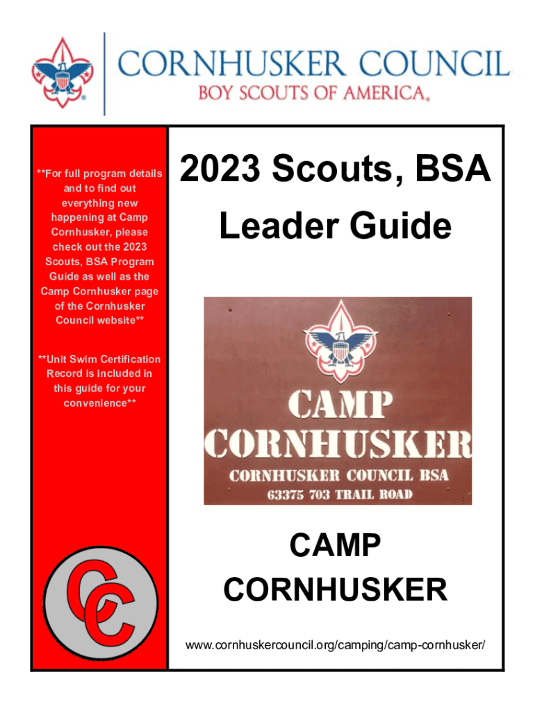 Fillable Online Scout BSA Resident Camp - Cornhusker Council Fax Email Print - pdfFiller
