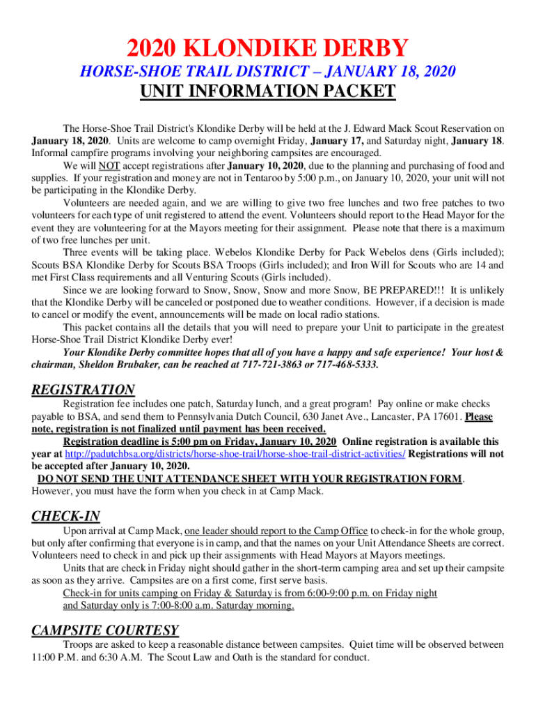 Fillable Online UNIT INFORMATION PACKET Fax Email Print - pdfFiller