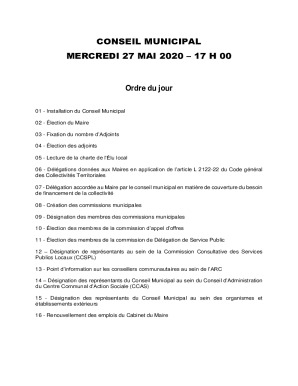 Remplissable En Ligne fiche n 1.1 la sance d'installation du conseil municipal Fax Email ...