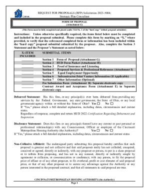 Fillable Online FORM OF PROPOSAL (Attachment G) Fax Email Print - pdfFiller