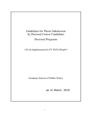 Fillable Online Guidelines for Thesis Submission by Doctoral Course ...
