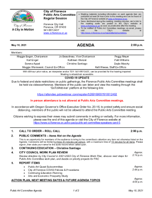 Fillable Online City of Florence Council - City of Florence Oregon Fax Email Print - pdfFiller