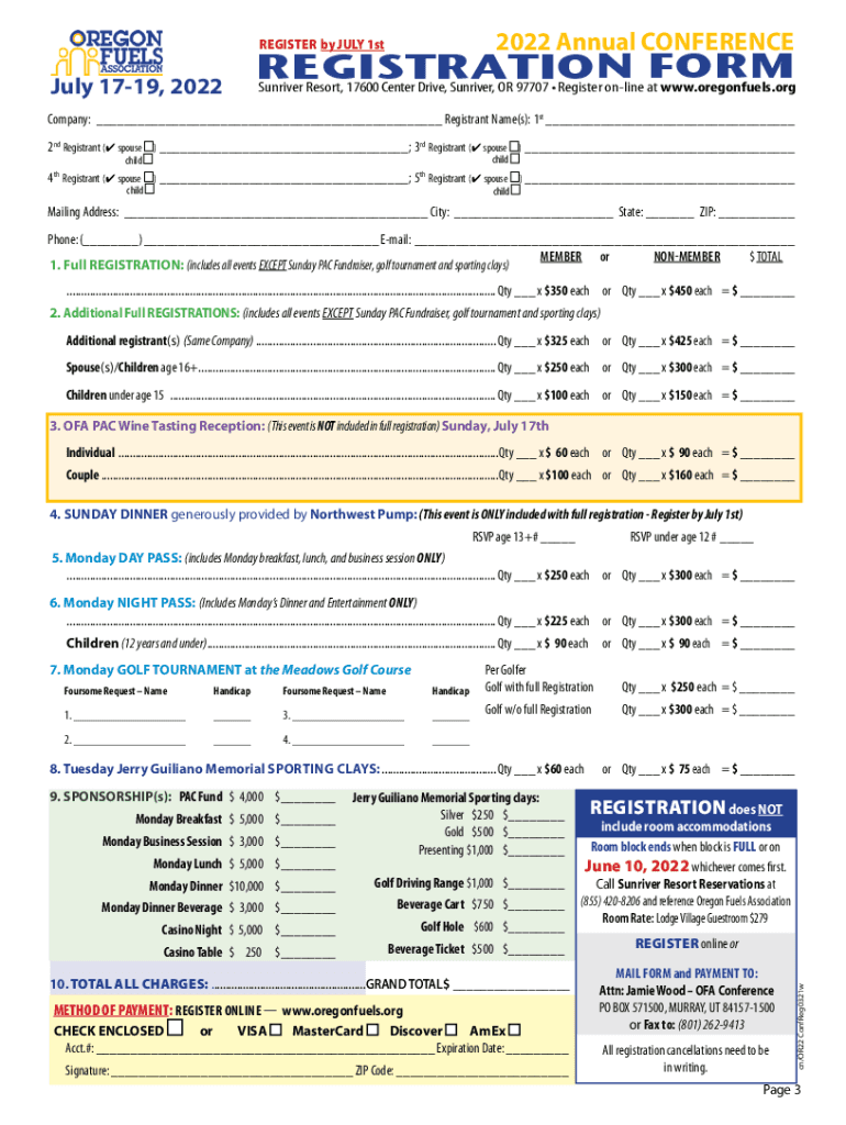 Fillable Online National Convention - Registration Fax Email Print ...