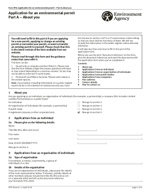 Fillable Online Environmental Permit Application Supporting Statement ...