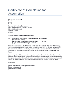 Certificate-of-Completion-for-Assumption- ... Doc Template | pdfFiller