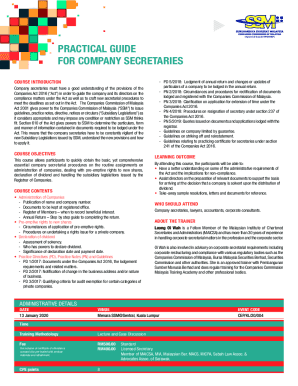 Fillable Online Handbook On Company Secretarial Practice In Malaysia ...