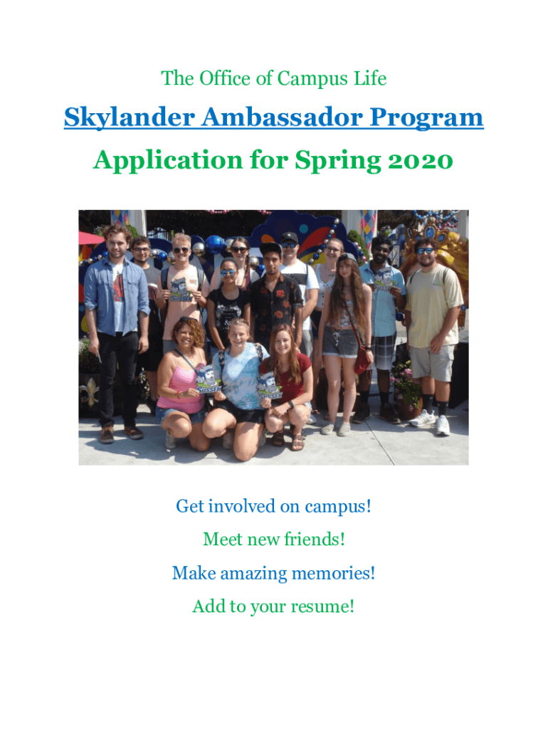 Fillable Online The 10 Best Campus Rep Programs to Apply to This ...