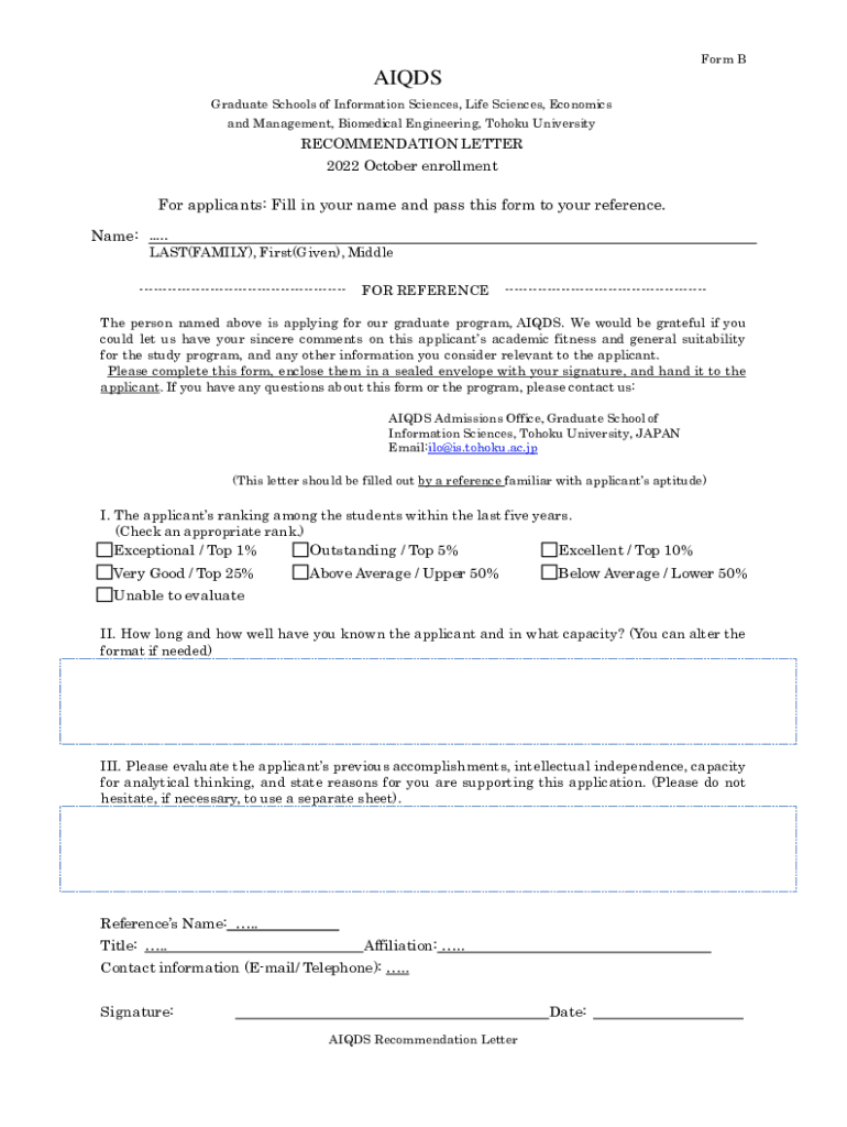 Fillable Online For applicants: Fill in your name and pass this form to ...