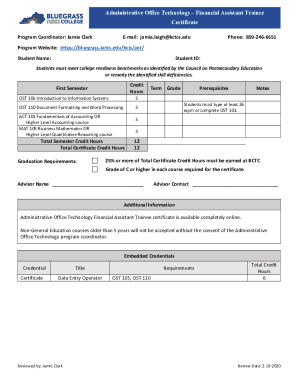 Fillable Online Financial Assistant Trainee Certificate Fax Email Print ...