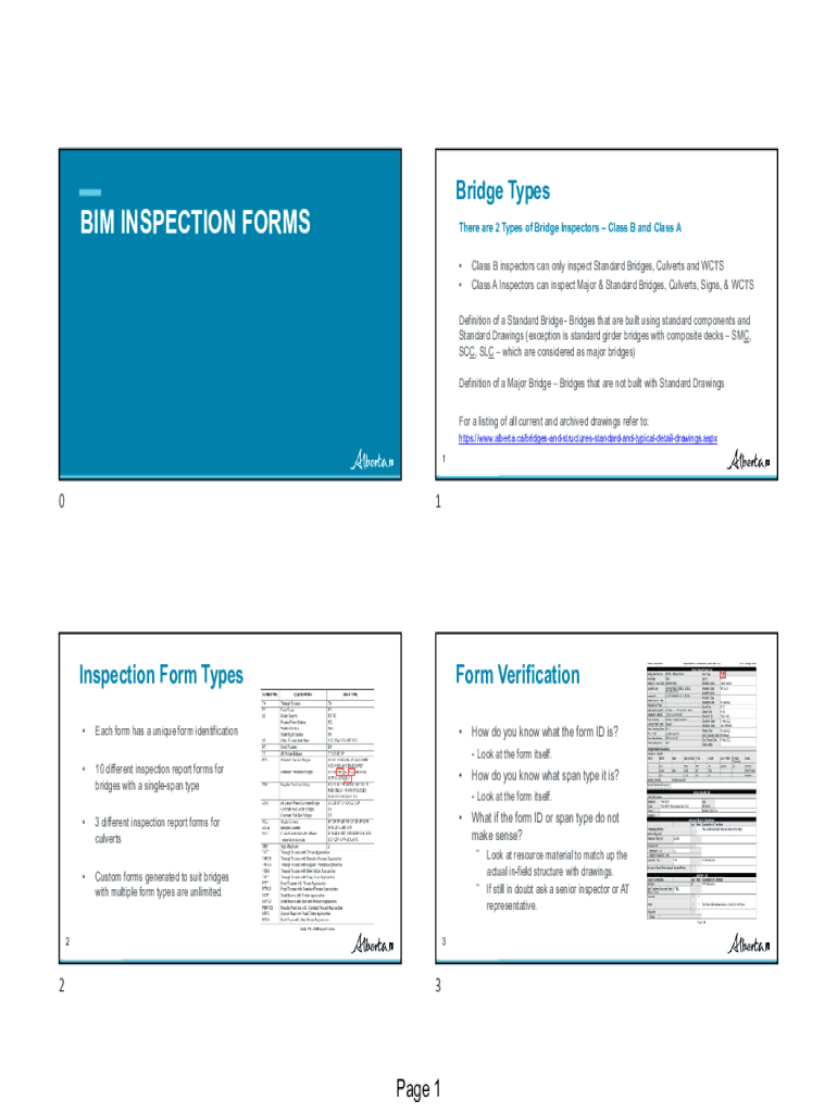 Fillable Online BIM INSPECTION FORMS Fax Email Print - pdfFiller