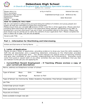 Debenham High School - Email at Doc Template | pdfFiller