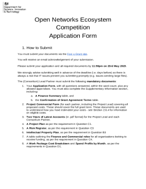 Open networks ecosystem: application Doc Template | pdfFiller
