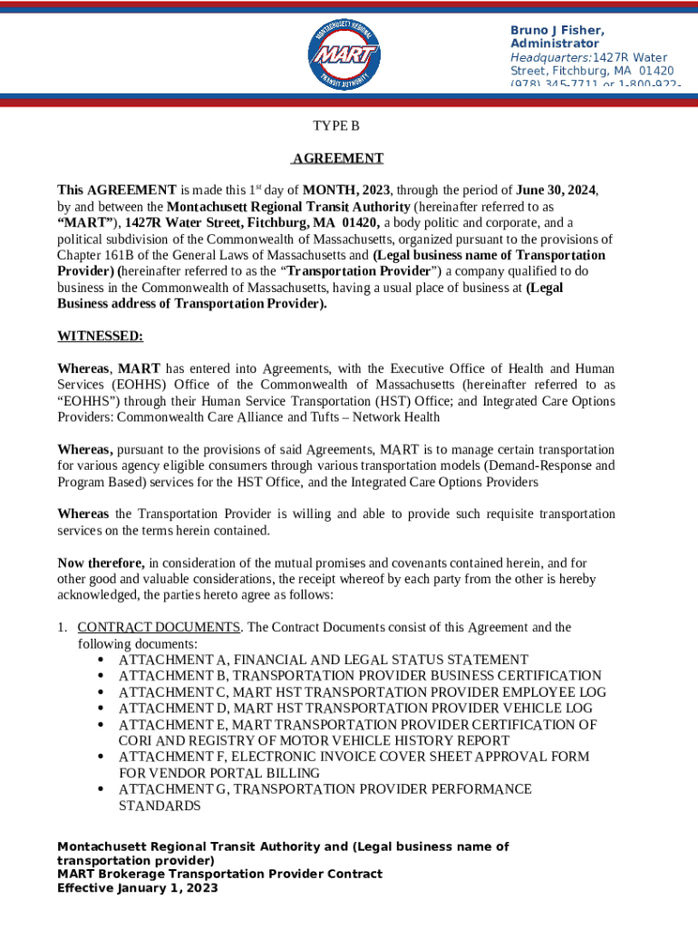 FY24-MART-Brokerage-Contract-sample.pdf Doc Template | pdfFiller