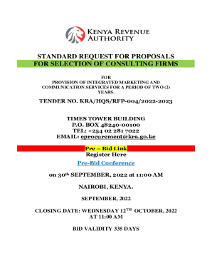 Fillable Online kra go Standard Request For Proposals (RFP) - Selection ...