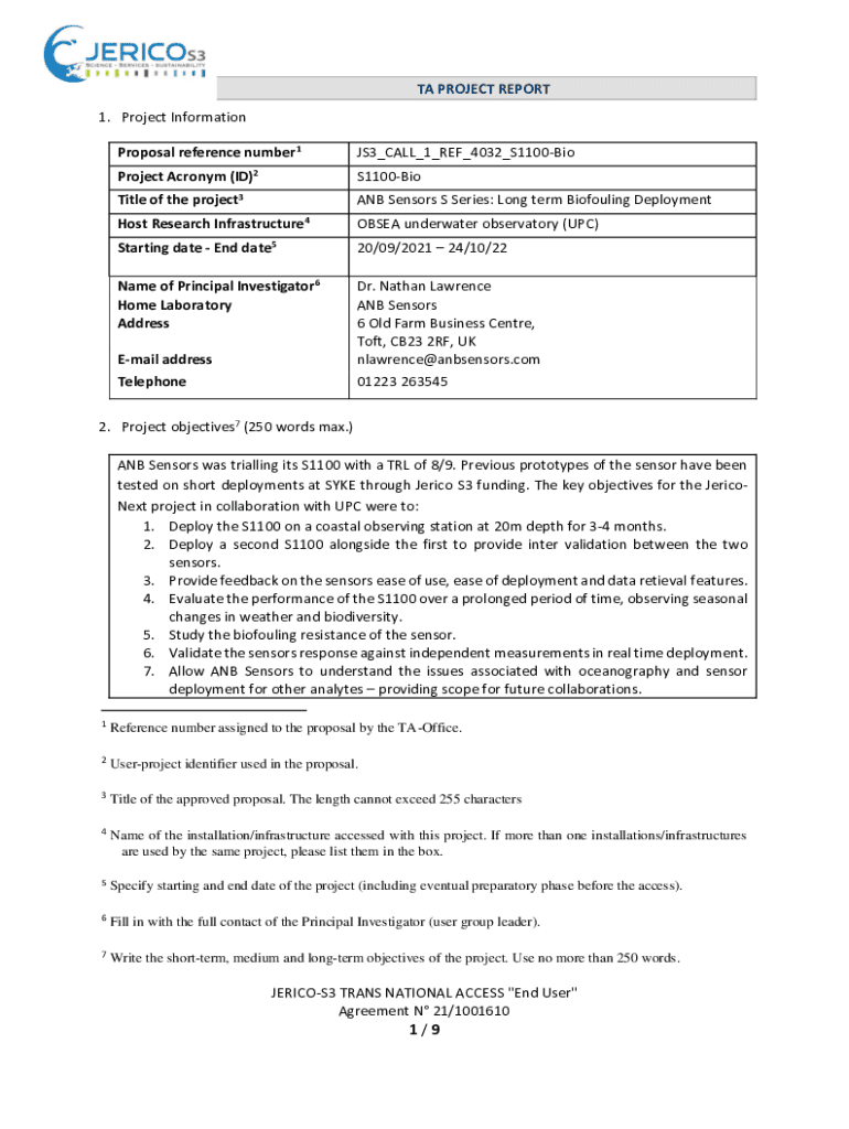 Fillable Online Project Proposal (To be submitted in 4 copies) I ...