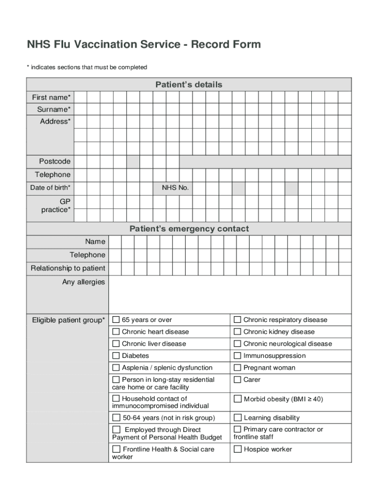 Fillable Online nhs-flu-vaccination-service-record-form.docx Fax Email ...