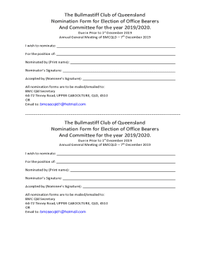 Fillable Online 32198 management committee member nomination form ...