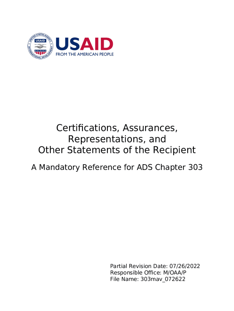 CERTIFICATIONS, ASSURANCES, AND OTHER STATEMENTS OF THE RECIPIENT Doc Template | pdfFiller