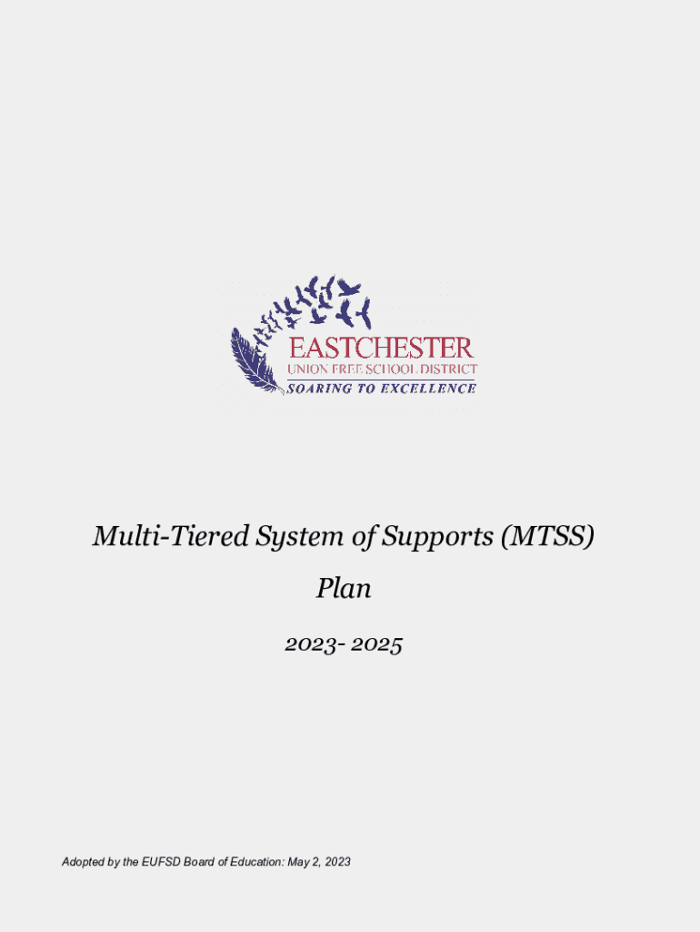 Fillable Online Multi-Tiered System of Supports (MTSS) Plan Fax Email ...
