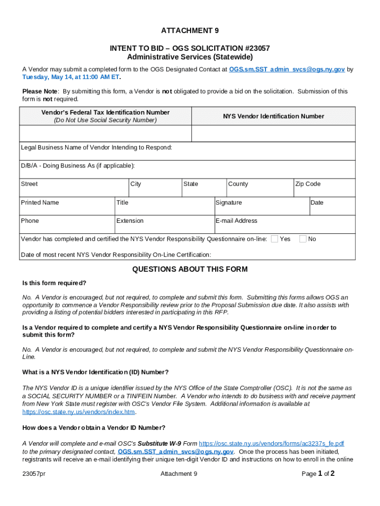SEE BID ATTACHMENT A- BID SHEET - ogs ny Doc Template | pdfFiller