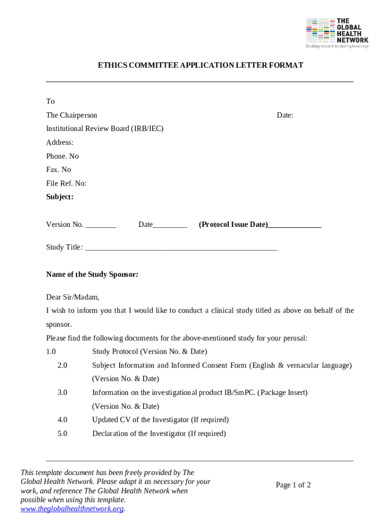 3. INSTITUTIONAL REVIEW BOARD/INDEPENDENT ETHICS ... Doc Template ...