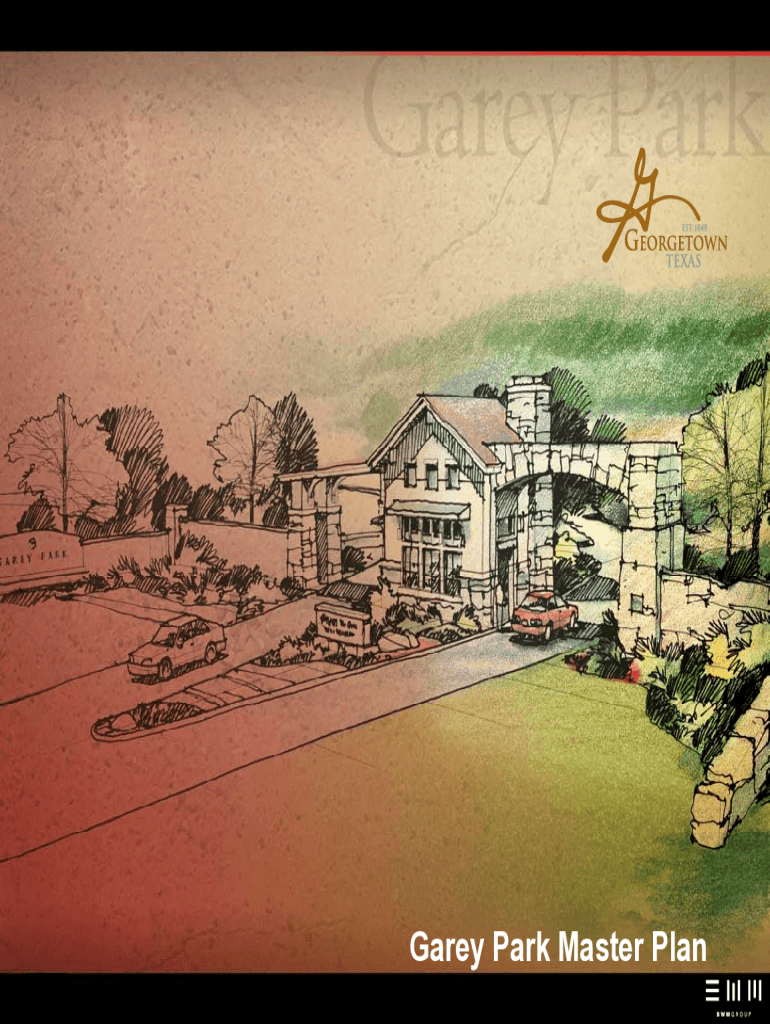 Fillable Online Garey Park Master Plan - Williamson County Texas ...