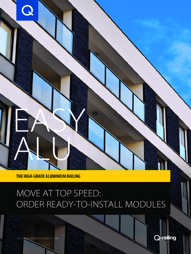 Fillable Online Easy ALU-Modular Aluminum Railing System in a Mill ...