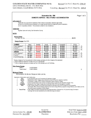 Fillable Online Revised Cal. PUC Sheet No. 2504E Fax Email Print ...