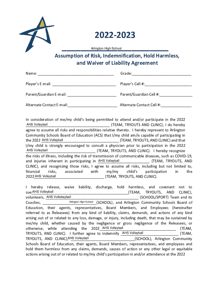 Fillable Online release, indemnification and hold harmless agreement - imgix Fax Email Print ...