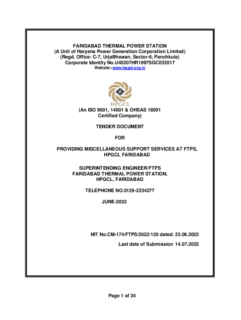 Fillable Online hpgcl org (Regd. Office: C-7, Urja Bhawan, Sector-6 ...