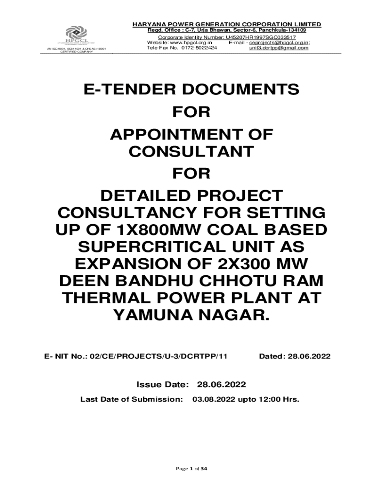 Fillable Online hpgcl org haryana power generation corporation ltd ...