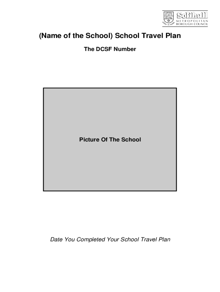 Fillable Online School travel plan guidance notes. School travel plan ...