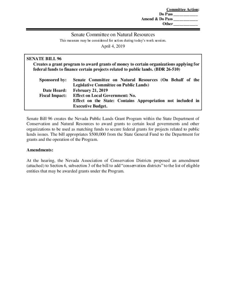 Fillable Online SENATE BILL 96 Fax Email Print - pdfFiller