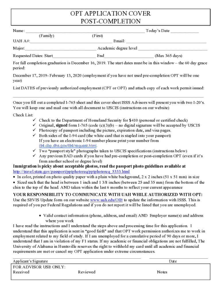 Fillable Online post-opt-application-cover-sheet-december2019v2.docx Fax Email Print - pdfFiller