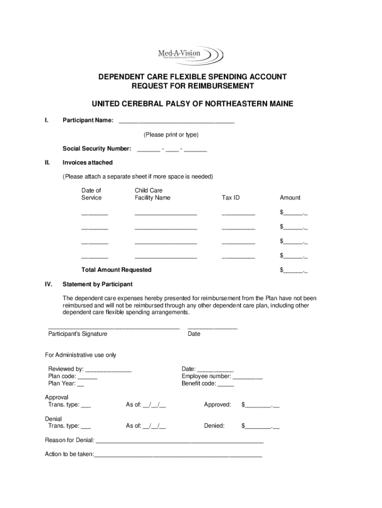 Fillable Online medical flexible spending account (fsa) request for ... Fax Email Print - pdfFiller